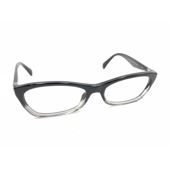 Prada | Accessories | Prada Vpr 5p Zyy1o1 Black Clear Fade Cat Eye ...
